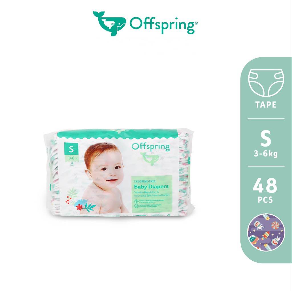 Offspring Fashion Tape Diapers - S (48 Pcs) | Shopee Malaysia