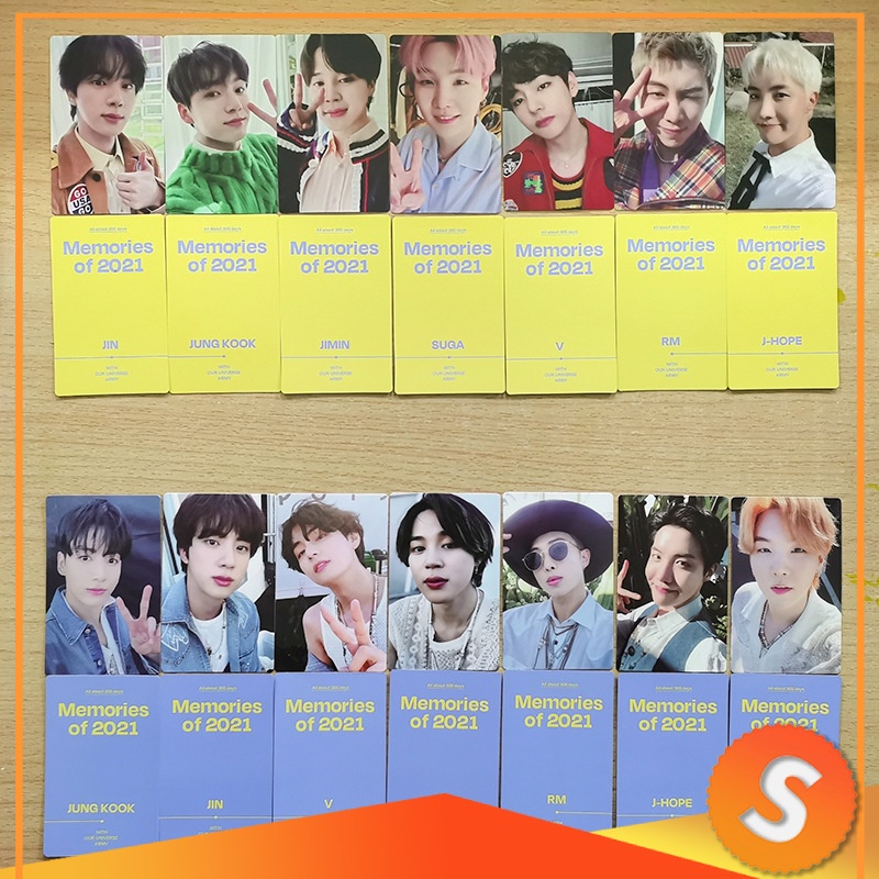 Kpop BTS 2021MEMORIES Photo Card PTD MINI PHOTOCARDS Fan Collection ...