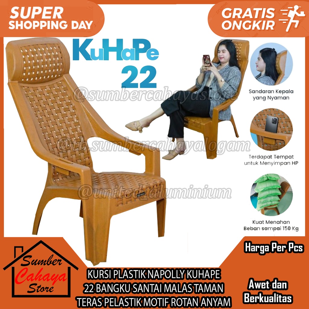 TENDA Napolly PLASTIC CHAIR KUHAPE 22 RELAXING STOCK LAZY GARDEN ...
