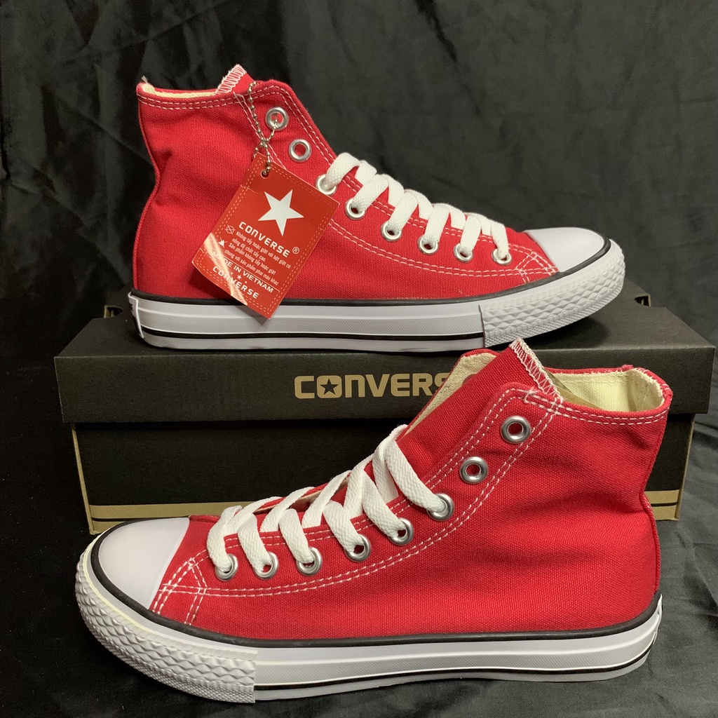Converse Classic High Neck Shoes With Red full box High Quality (Thick ...