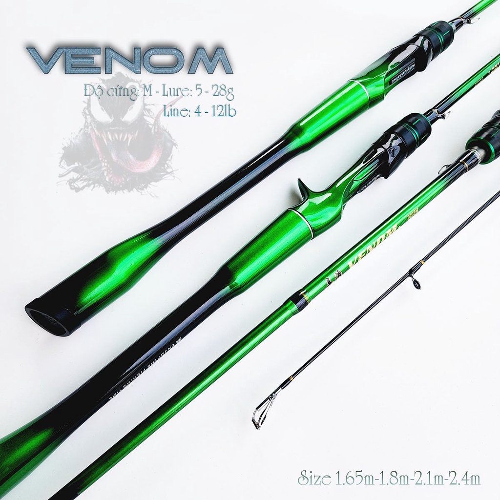 Venom lure fishing rod, M hardness, CM32 carbon anti-twist plug head ...