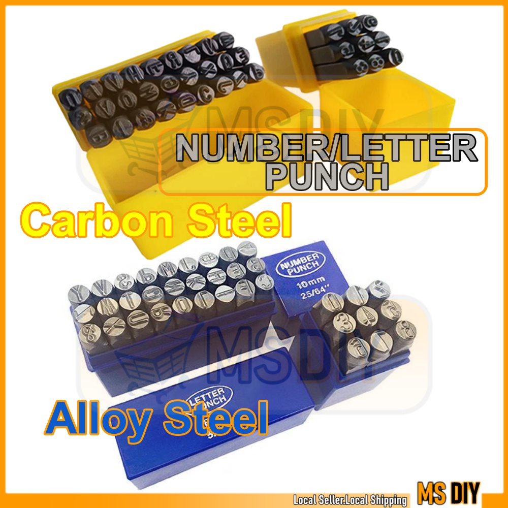 9/27pcs Carbon / Alloy Steel A-Z 0-9 Letter Alphabet Number Punch ...