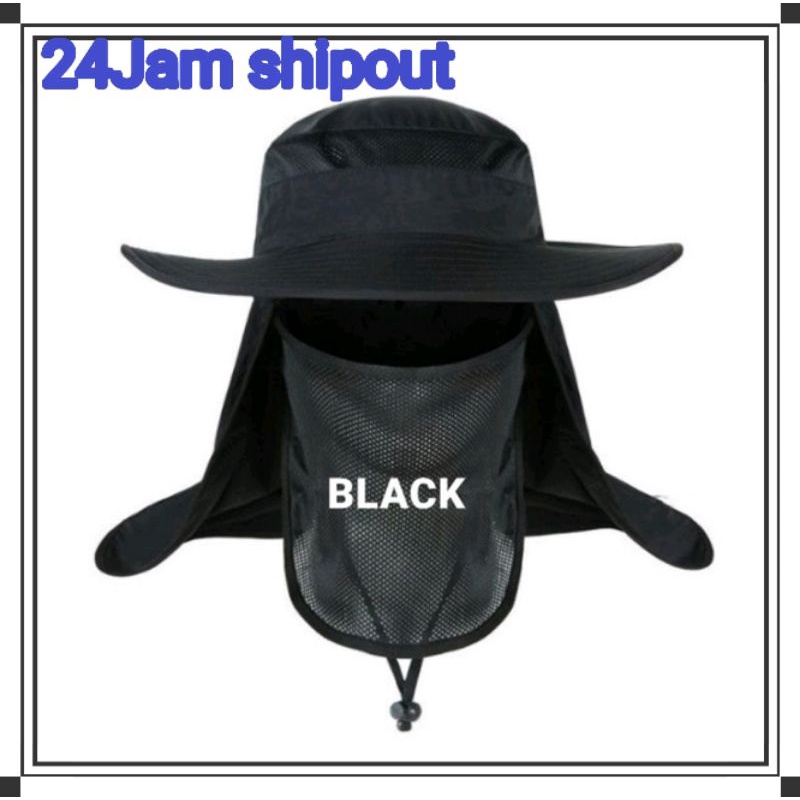 ready stocks Fishing Hat 360 Full Face Cover Anti Mosquito Bucket Cap ...