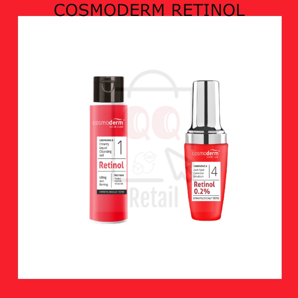 Cosmoderm Retinol Luminous A Creamy Liquid Cleansing Gel / Dark Spot ...