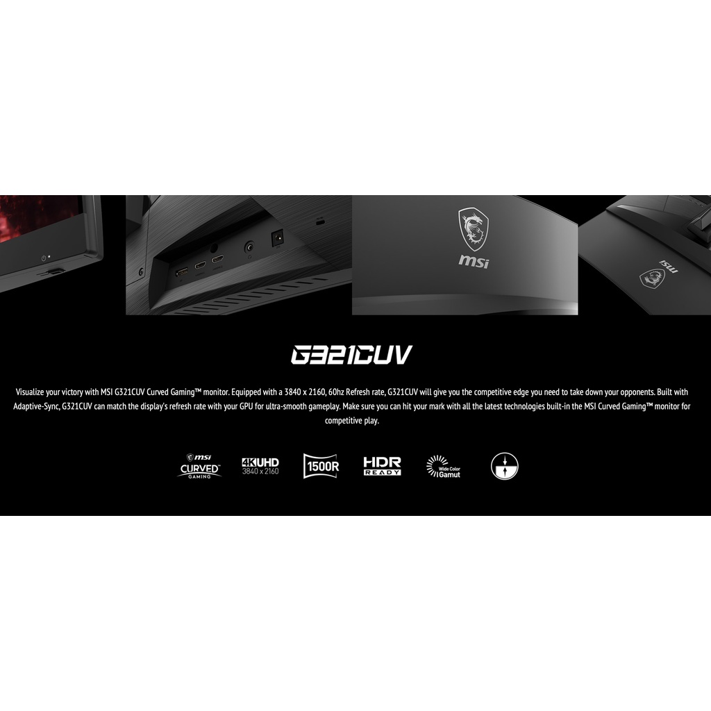 MSI Optix Series Curved Gaming Monitor G32CQ5P / G321CU (1920x1080 ...