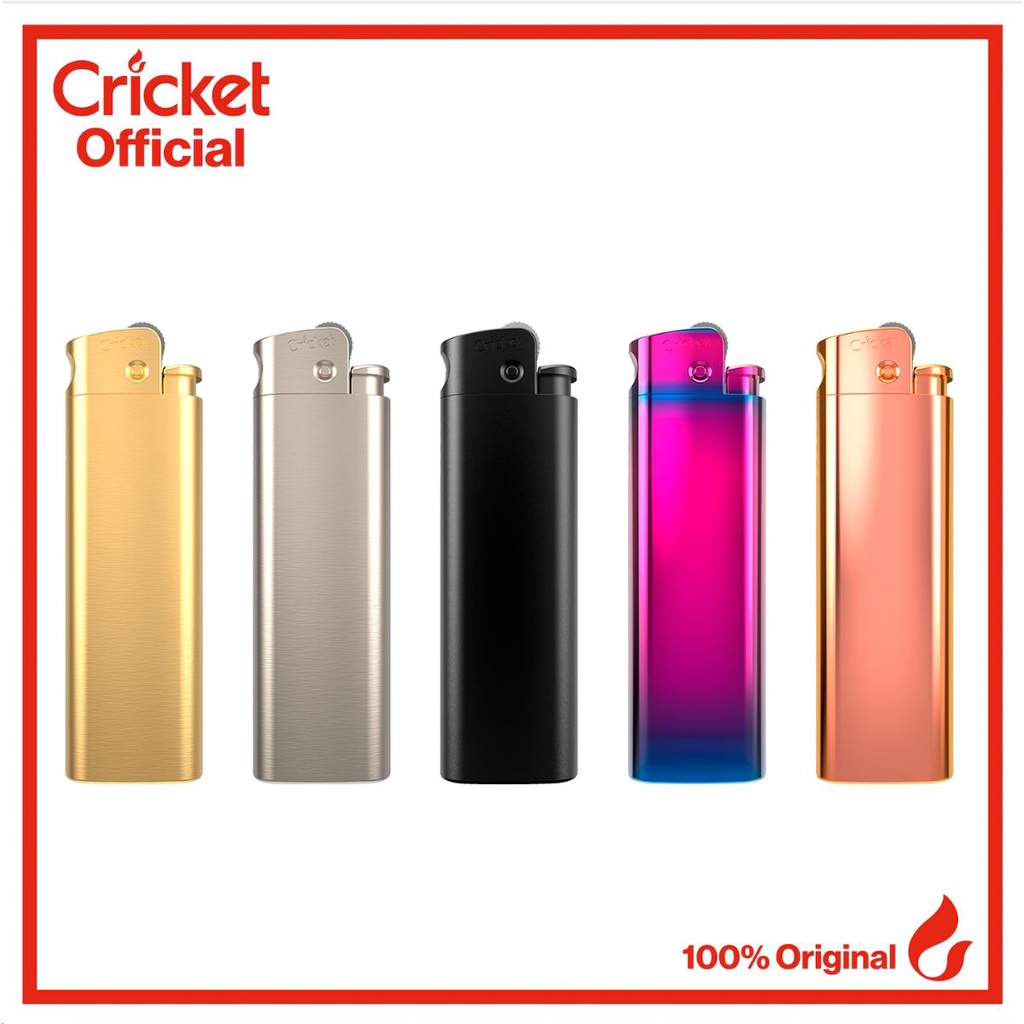 Cricket Deluxe Metal Lighters - 5 Pack Collection | Shopee Malaysia