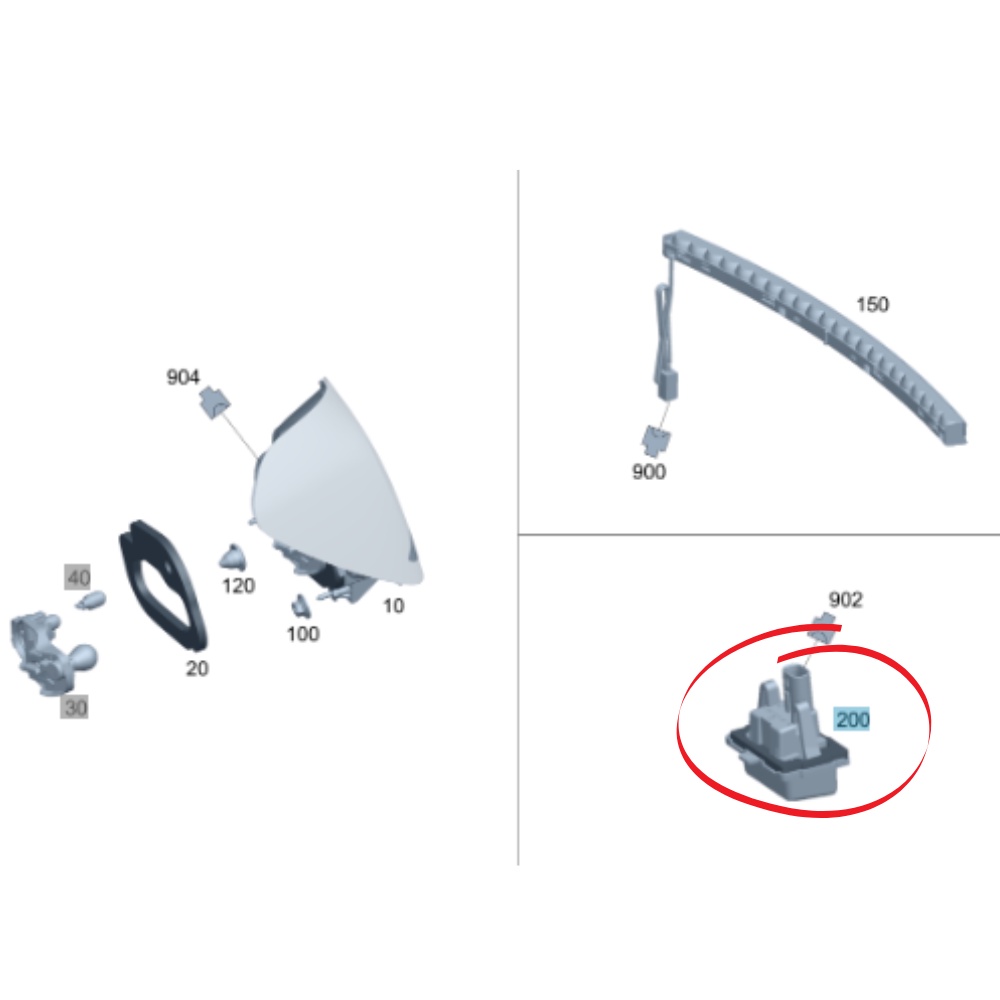 Original Mercedes Benz NO PLATE LAMP W205 W207-FC W212-FC W213 W222 ...