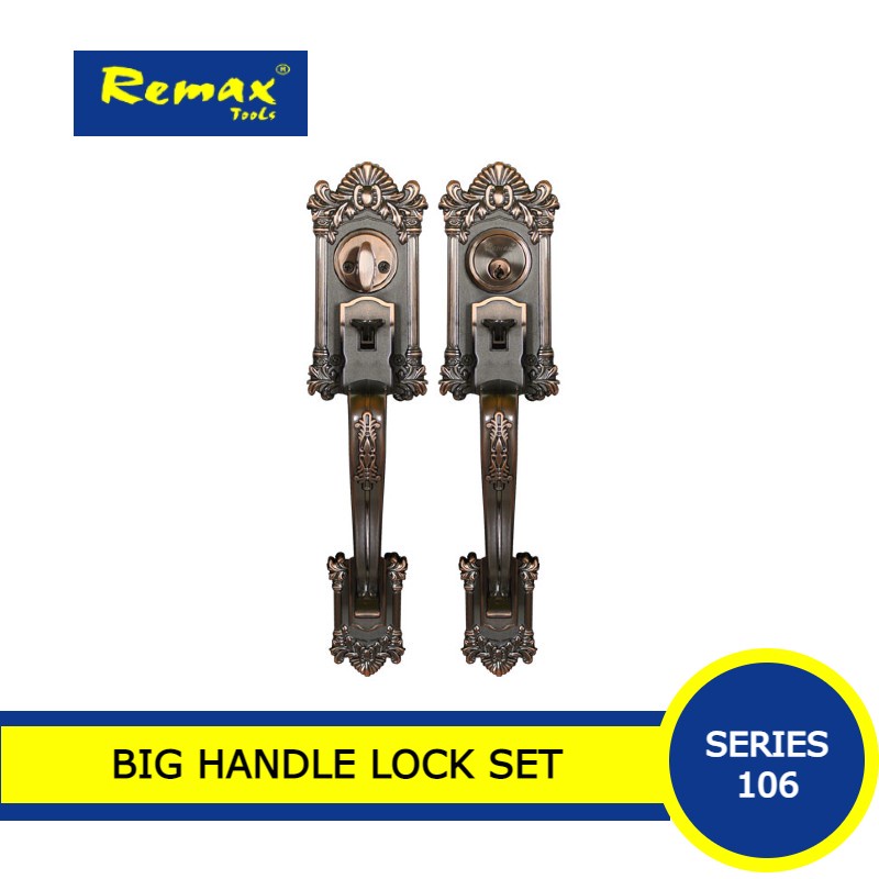 Remax Entrance Handle Door Lock Set Double Handle Antique Copper Lock ...