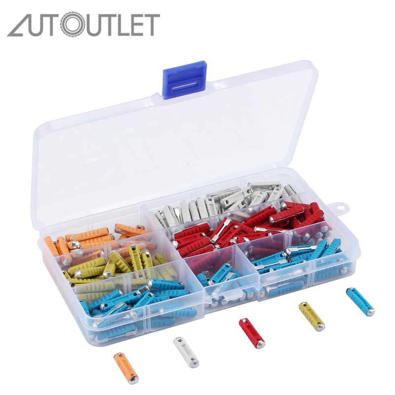 AUTOUTLET 200pcs 5A 8A 16A 25A 40A Assorted Box Fuses Ceramic Fuse ...
