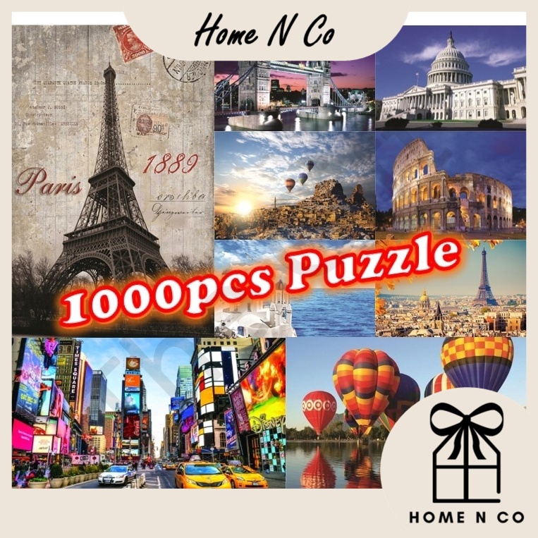 Home N Co 1000pcs puzzle scenery 50cm X 75cm Puzzle Landscape and ...