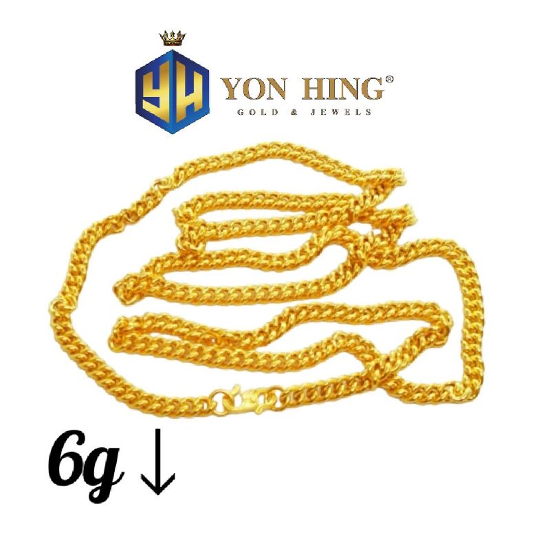 Rantai Leher Gajah Kosong (1g-6g) Emas 916 Yon Hing | Shopee Malaysia