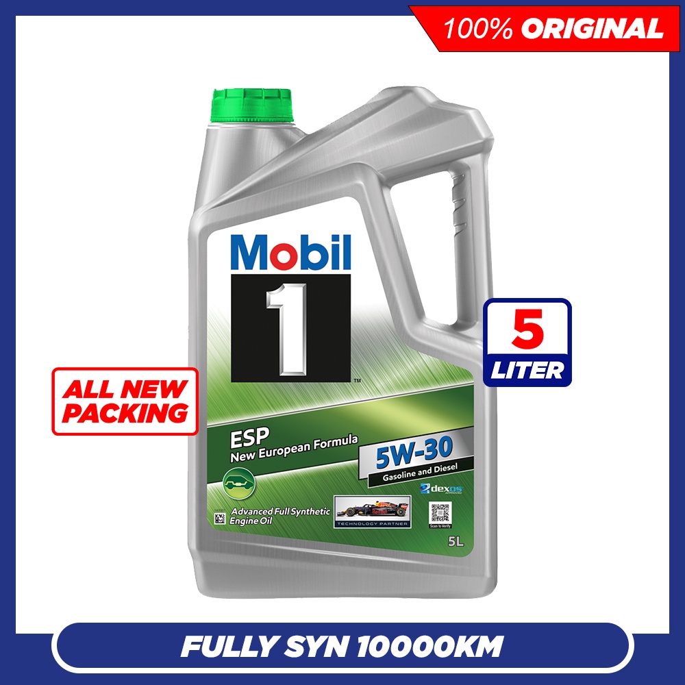 (NEW PACKING) MOBIL 1 ESP 5W30 SP C2/C3 Fully Synthetic Engine Oil (5L ...