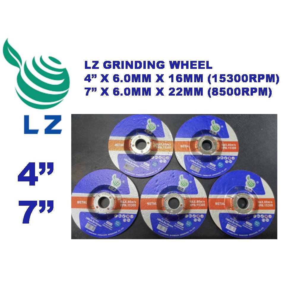 LZ METAL 4" 7" 100MM 180MM GRINDING DISC GRINDING WHEEL WHEEL MATA ASAH ...