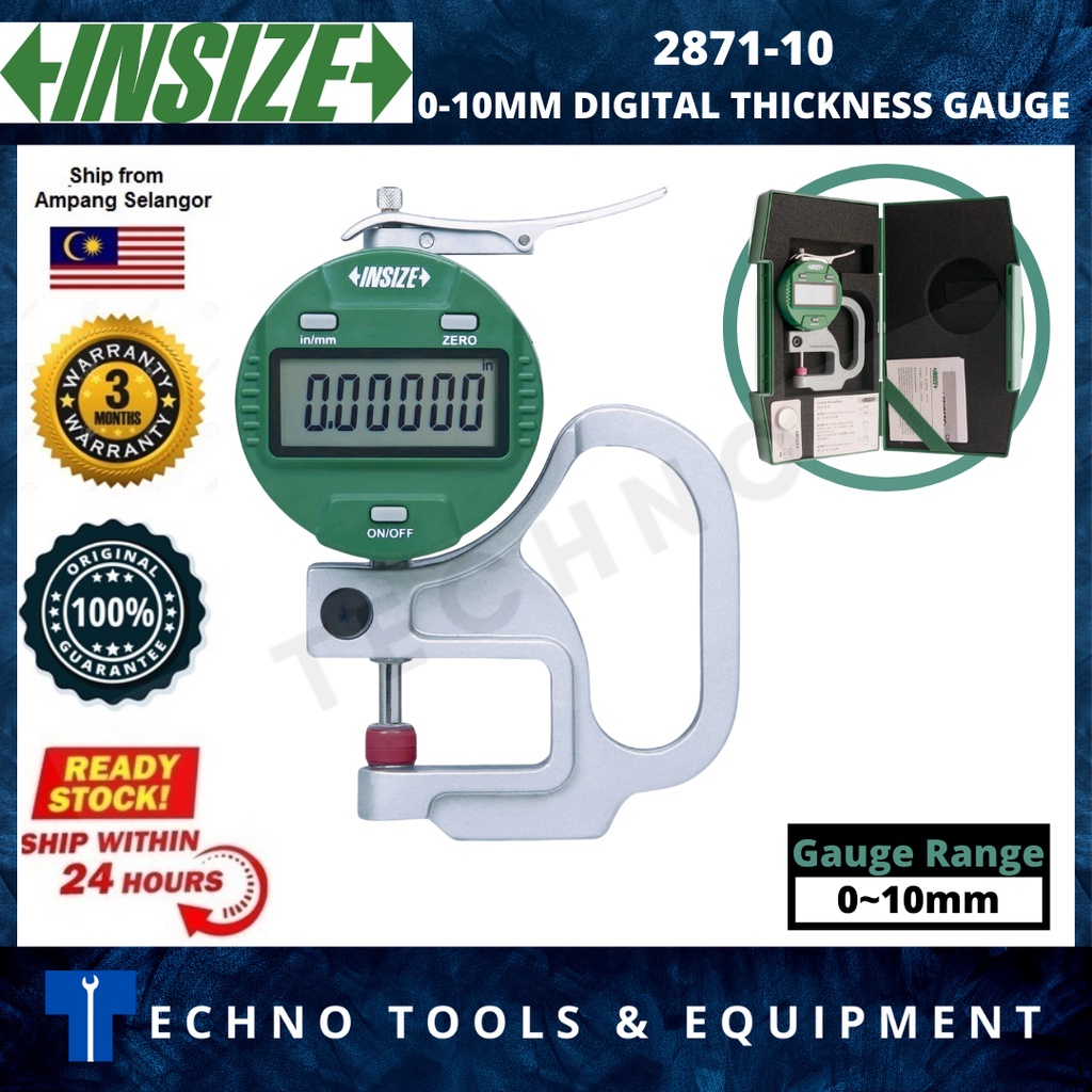 INSIZE 2871-10 DIGITAL THICKNESS GAUGE 0-10MM | Shopee Malaysia