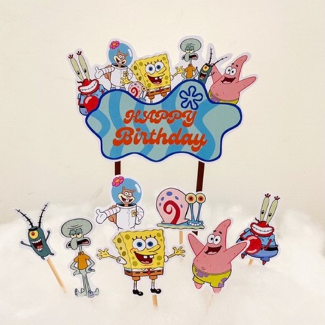 SPONGEBOB TOPPER 001 / SPONGEBOB CAKE TOPPER 001 / SPONGEBOB CAKE ...