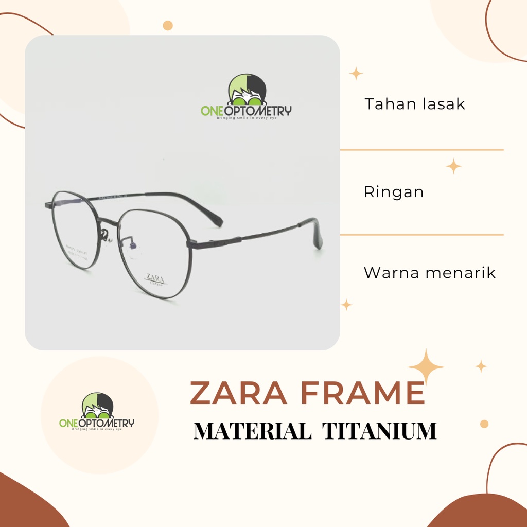 Zara Eyewear Memory Titanium Material Frame Bingkai Cermin Mata ...