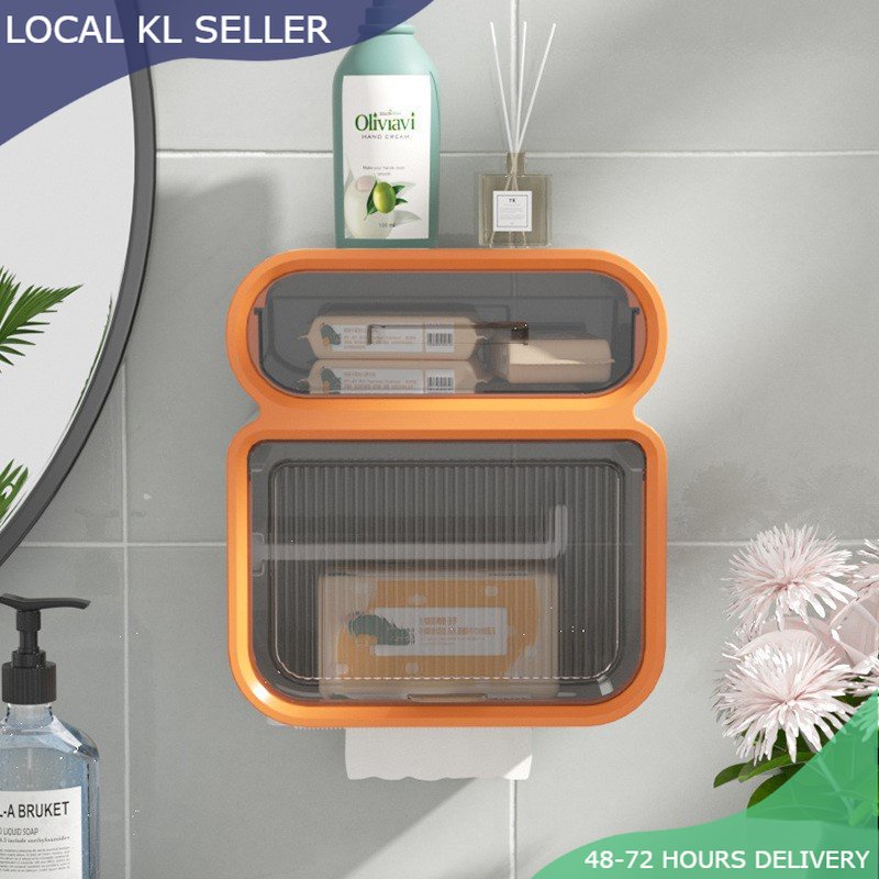 Tissue Paper Holder Bathroom Storage Rack Makeup Organizer Nordic Style ...