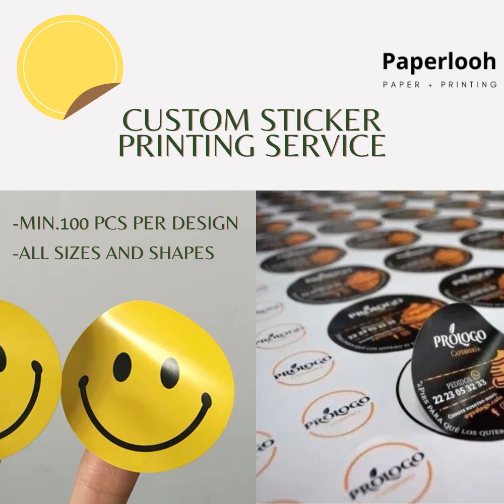 Custom Sticker Label Printing Service | Shopee Malaysia