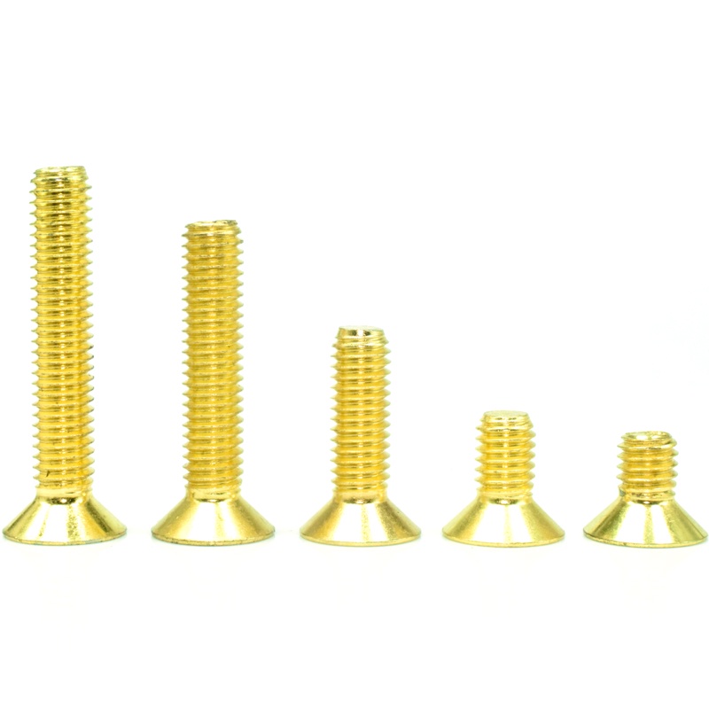 M2-M5 Countersunk Hexagon Socket Head Screws Titanium Plated Gold ...