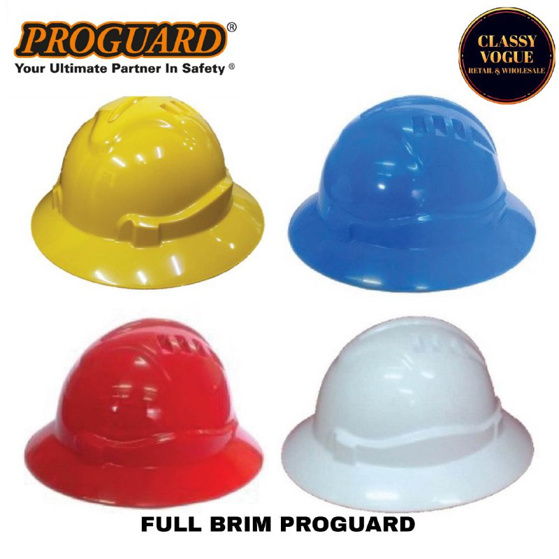 [PROGUARD] SAFETY HELMET FULL BRIM | Shopee Malaysia