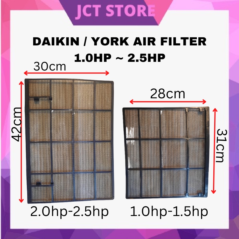 ORIGINAL AIRCOND FILTER YORK/DAIKIN 1.0HP - 2.5HP | Shopee Malaysia
