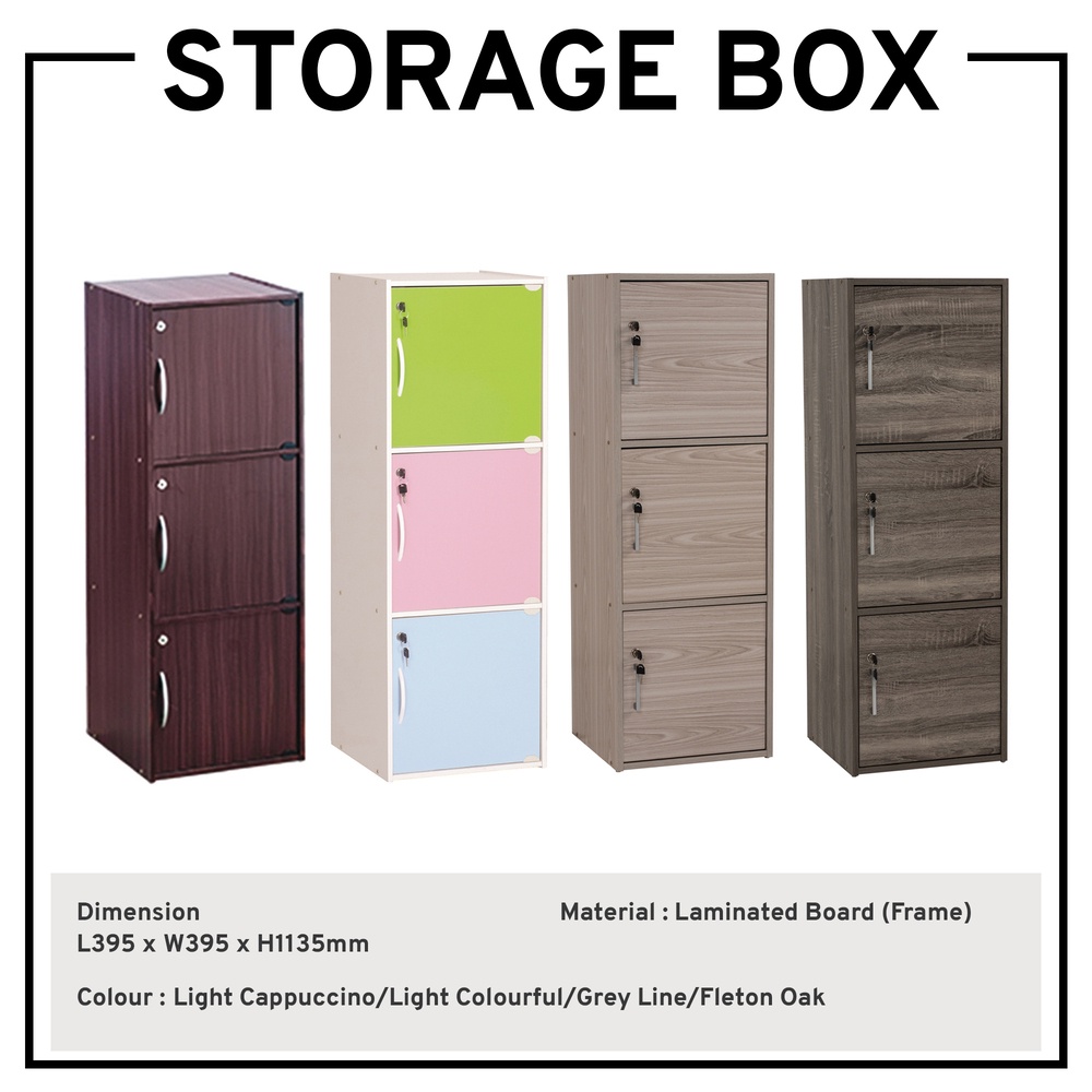 Kabinet Fail /Rak Simpanan 3 Pintu Berkunci/ Rak Buku/3 Door Storage ...