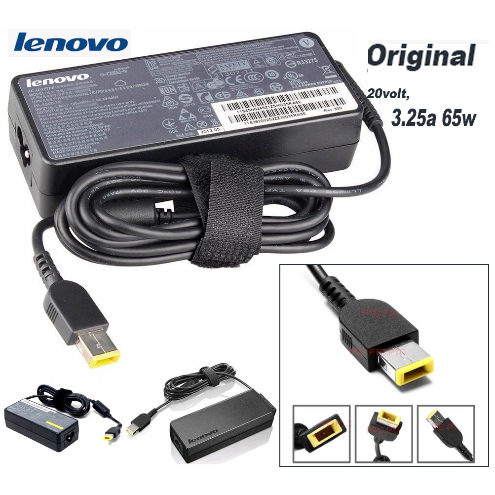 Original Lenovo 20v 3.25a 65w USB type Square Pin Head Power adapter charger ThinkPad Ideapad ...