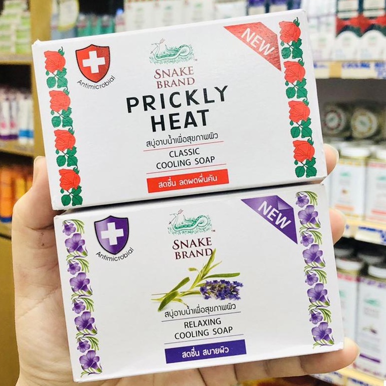 Thailand Snake Brand Prickly Heat Cooling Soap 100g 泰国蛇牌香皂 | Shopee ...