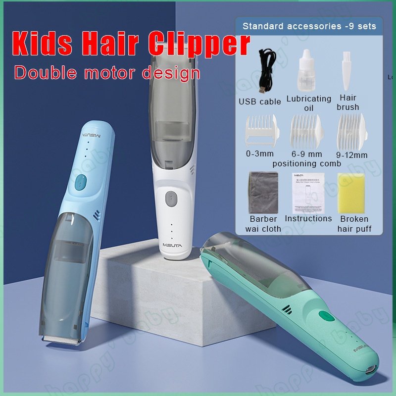 Baby Hair Trimmer Auto Suction Hair Clipper Cordless Mesin Bayi ...