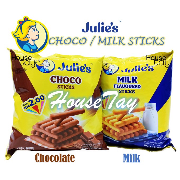 Julie's Milk Sticks / Chocolate Sticks 80g | Shopee Malaysia