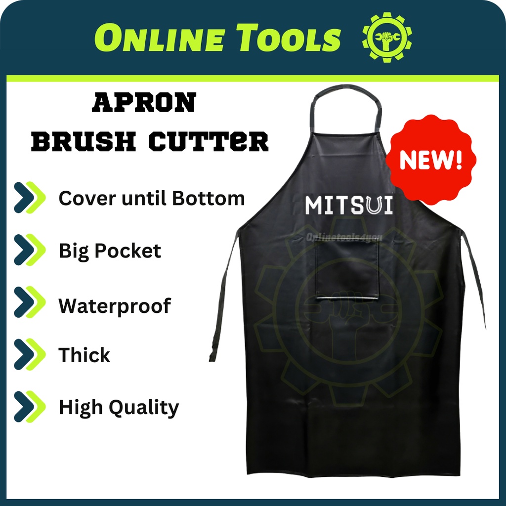 [NEW] MITSUI Grass Cutter Apron / Baju Mesin Rumput Tebal Dan Water ...