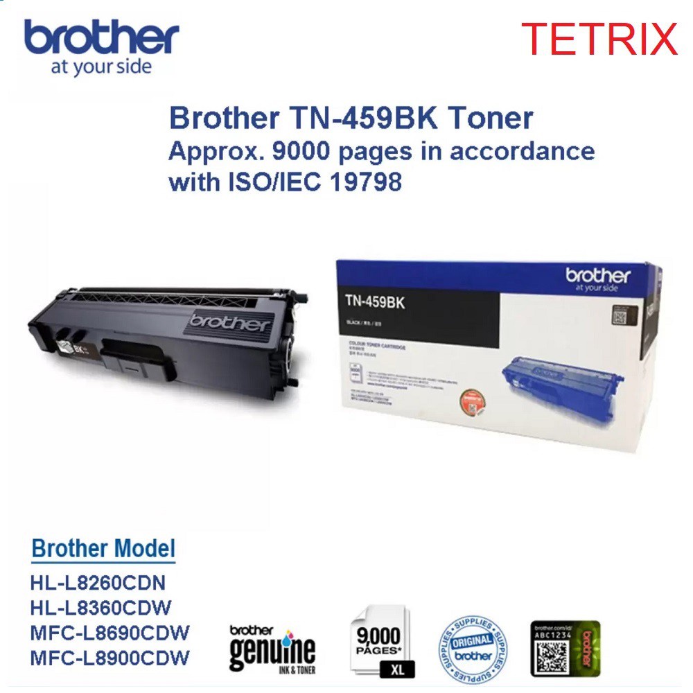 Brother TN-459BK Black Original Toner Cartridge for HL-L8260CDN HL ...