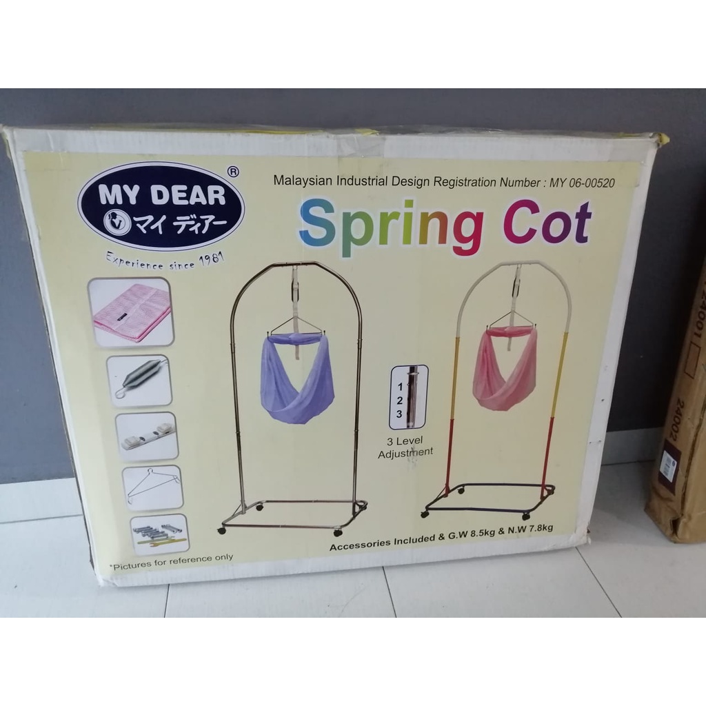 PRE-LOVED 24007 MY DEAR HEAVY DUTY CHROME PLATED BABY CRADLE SPRING COT ...