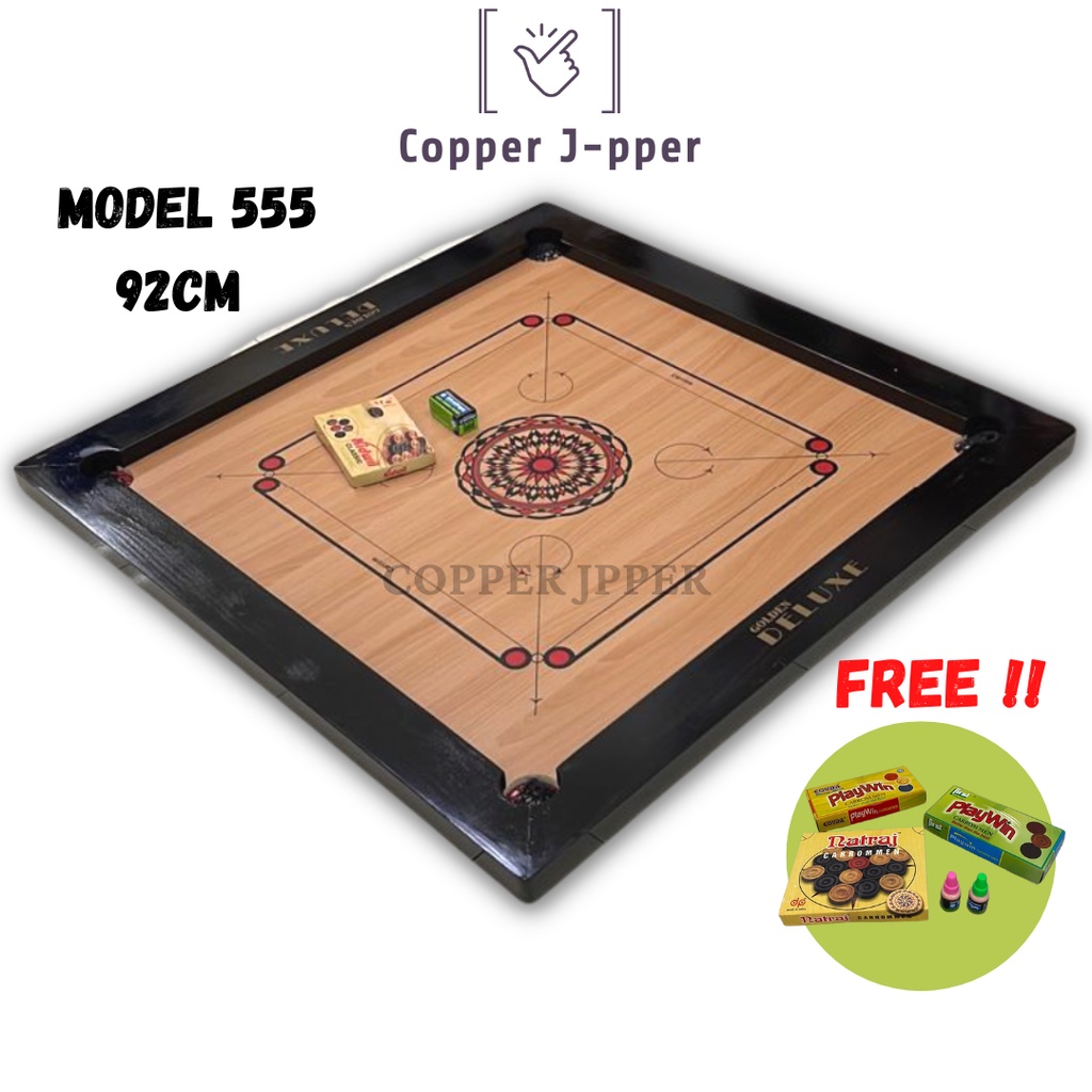 Deluxe Carrom Board 92cmx92cm With Carrom Men and Striker and Carrom ...