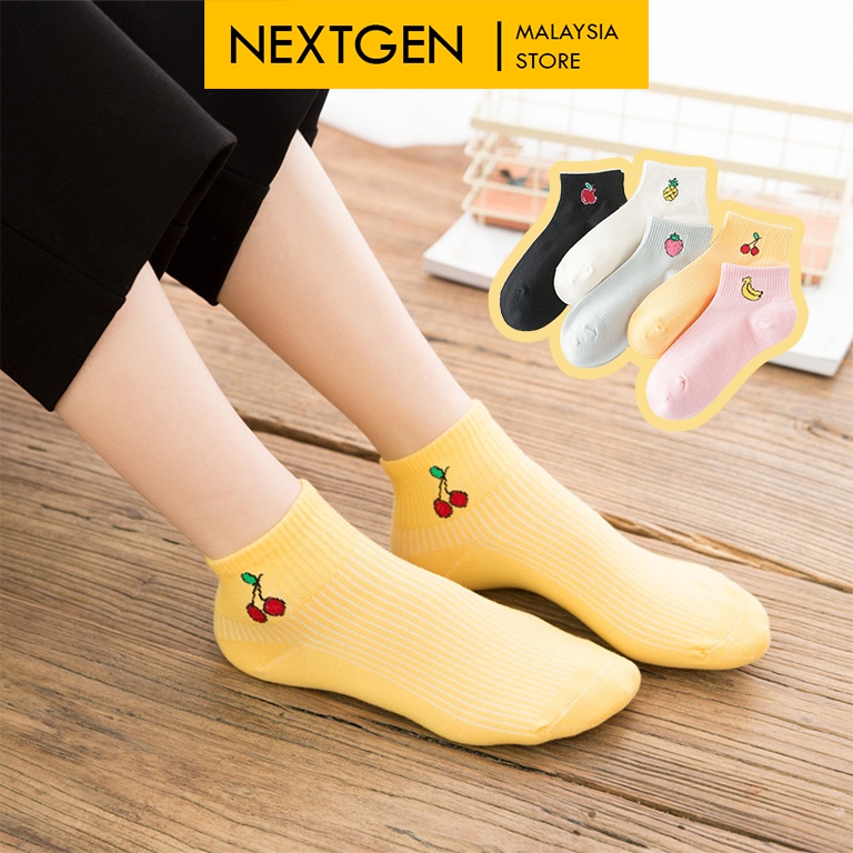 NEXTGEN MALAYSIA - Cute Fruit Cartoon Socks Korean Fashion Low Cut ...