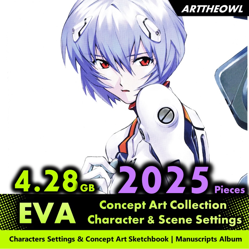 🔥 EVA Concept Art & Settings Collection 🔥 Anime Manga Character + CG ...