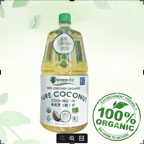 GreenLife 100% Certified Organic Pure Coconut Cooking Oil | Shopee Malaysia