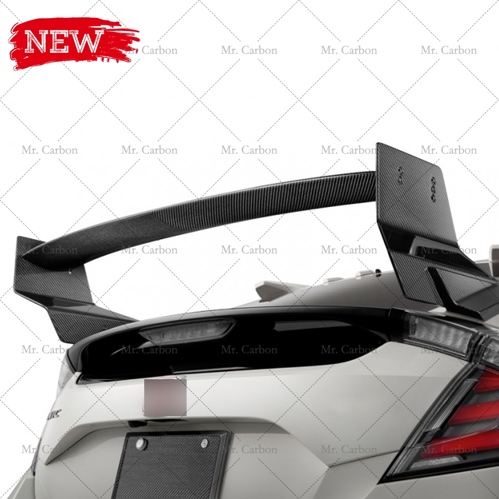 MUG GT CARBON SPOILER FOR CIVIC HATCHBACK SPORTY FK7 FK8 TYPE R MUGEN STYL CARBON FIBER GLASS ...