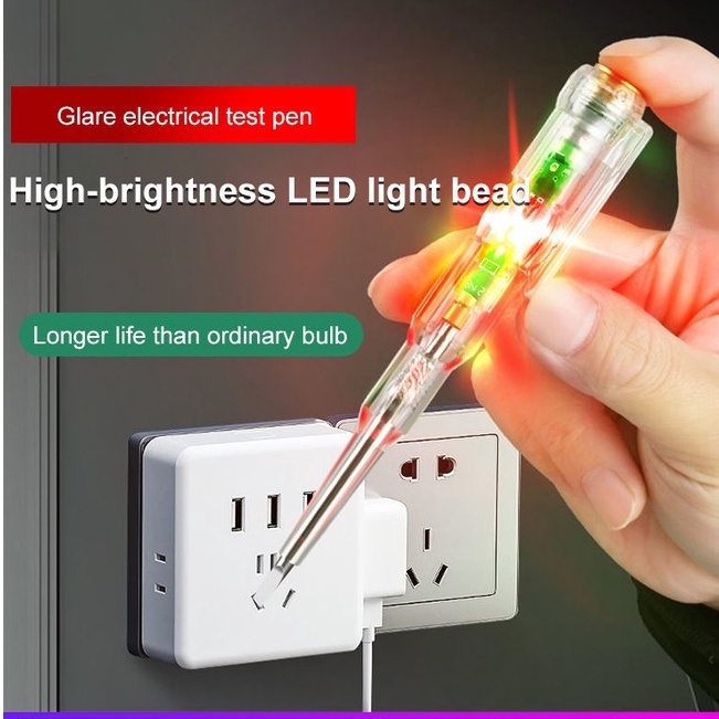 Electrical Tester 2 in 1 Test Pen Screw Driver With Neon for Electronic ...