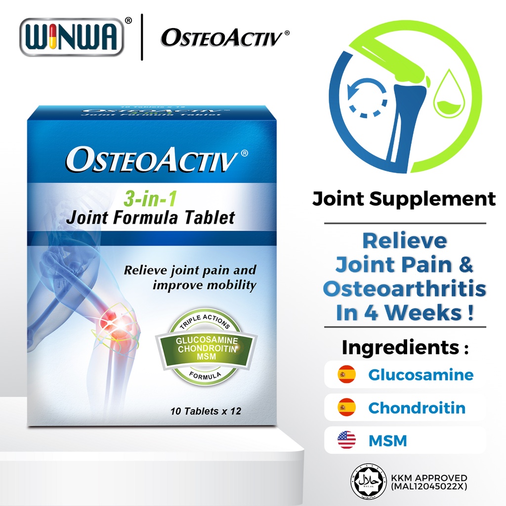 OSTEOACTIV 3-in-1 Joint Formula Tablet (120's) - Glucosamine For ...