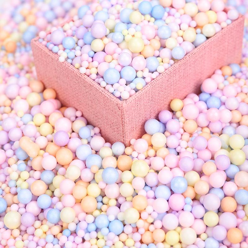 100g/50g/20g Macaroon Foam ball 2-3mm 4-6mm 2 sizes to choose DIY Gift Box Decoration | Shopee ...