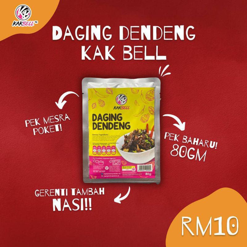 ⭐ DAGING DENDENG KAK BELL SINGLE PACK 80G ⭐ | Shopee Malaysia