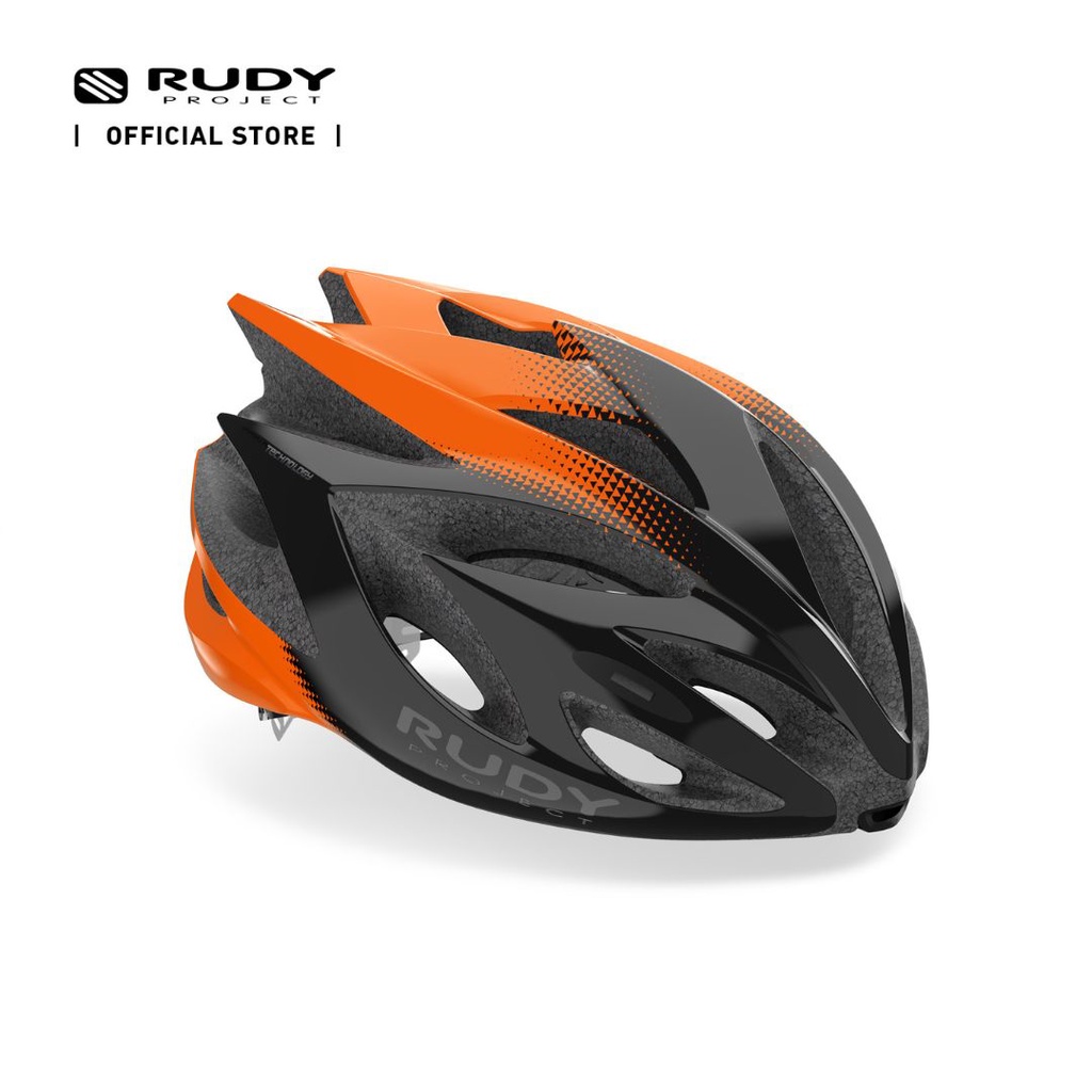 Rudy Project Rush Helmet (Black-Orange Shiny) | Shopee Malaysia