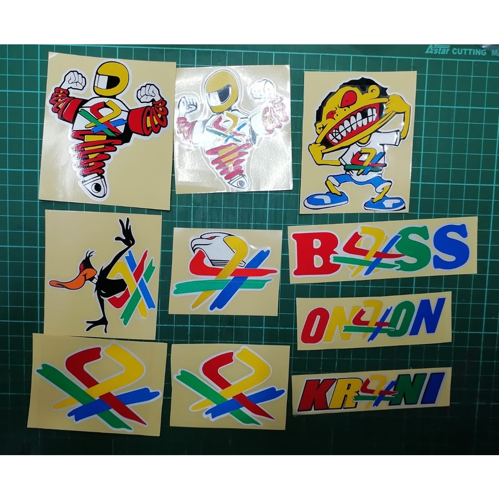 [Ready Stock]Benetton Pangkah logo motor pantulan cahaya sticker helmet ...