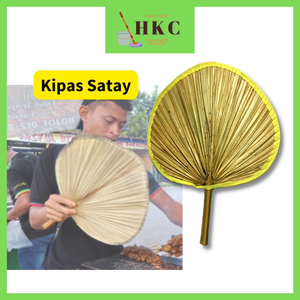 Kipas Satay Tradisional Hand Fan Colour Bamboo Hand Fan 传统扇子 济公扇子 ...