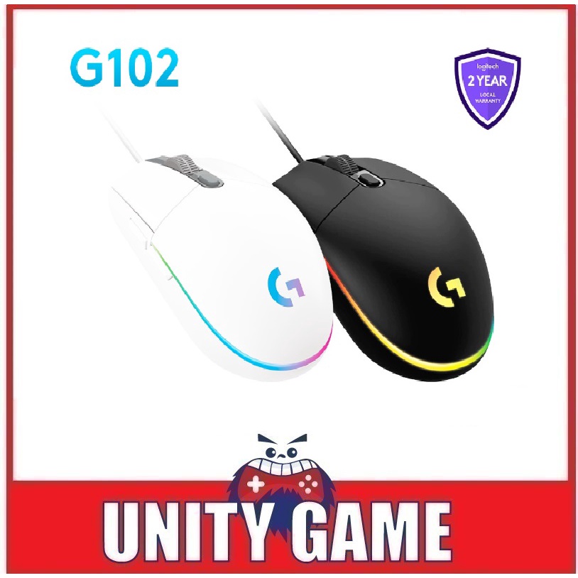 Logitech G102 Light Sync Gaming Mouse with Customizable RGB Lighting / 6 Programmable Buttons ...