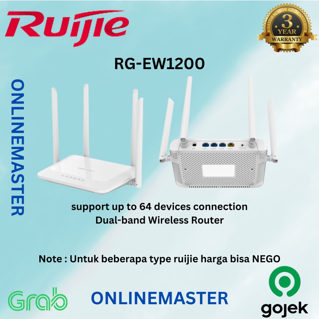 RUIJIE RG-EW1200 1200M Dual-band Wireless Router | Shopee Malaysia