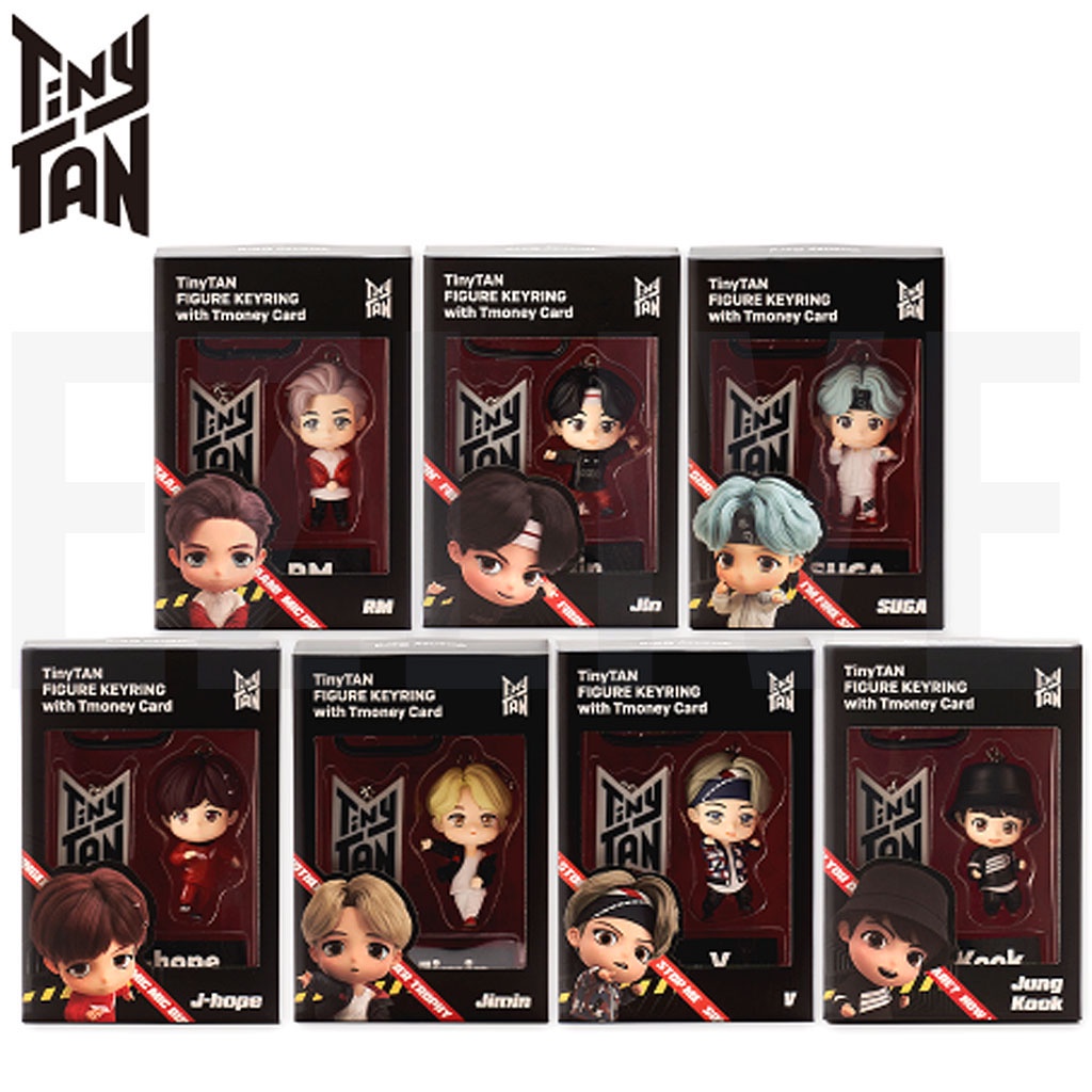 T money [BTS OFFICIAL] BTS figurineBT21 TINYTAN FIGURE KEYRING with Tmoney Card BTS keychain for ...