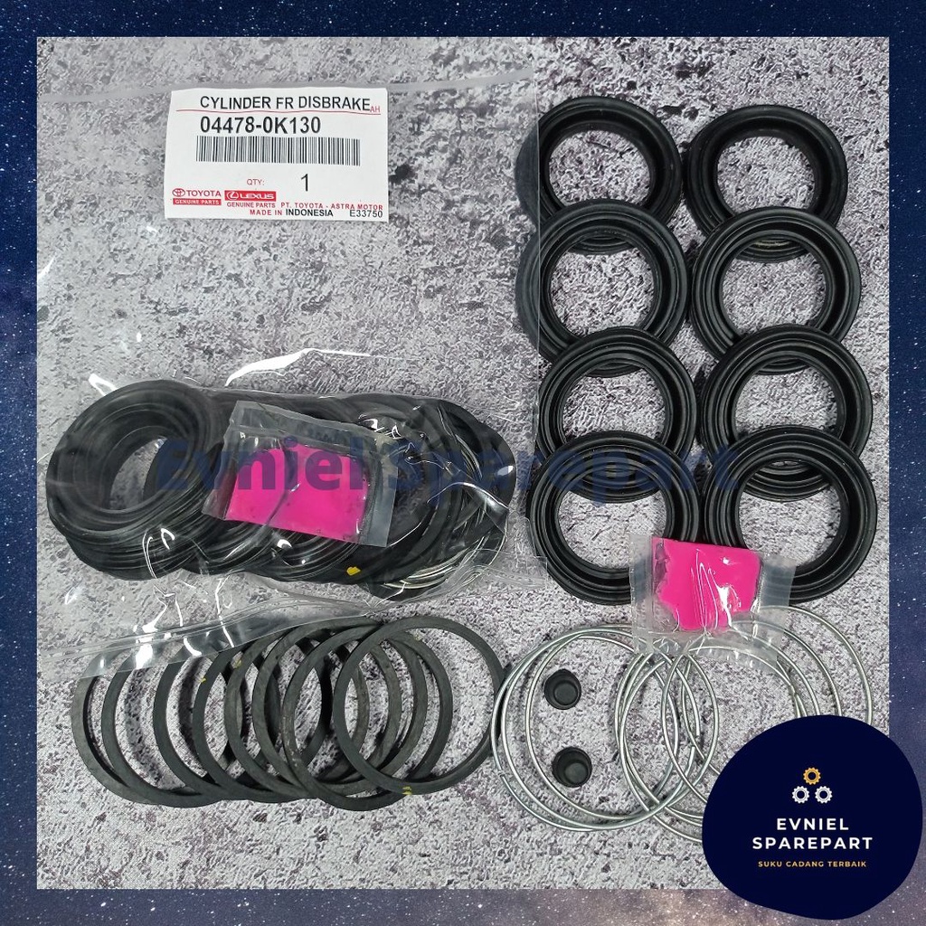 Front Disc Brake Seal Rubber Caliper Kit Fortuner Hilux Vigo 3.0 (04478 ...