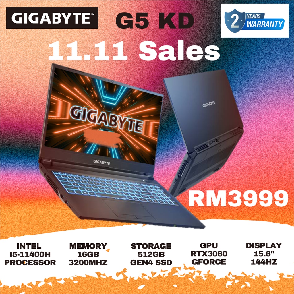 Gigabyte Gaming Laptop G5 KD (Intel 11th Gen) | Shopee Malaysia